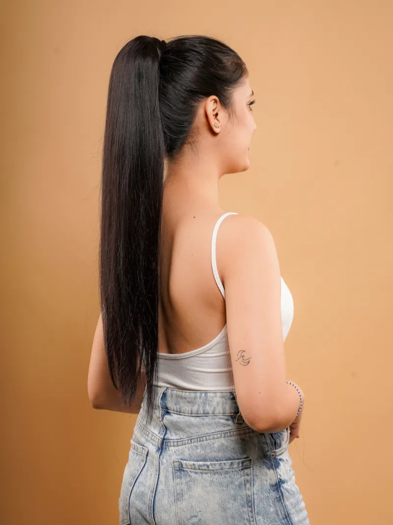Clip In Ponytail 100 Natural Human Hair Extensions