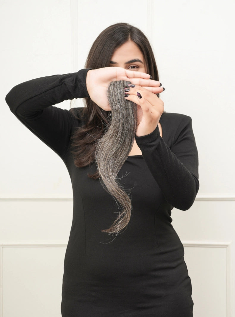 Seamless Cover Up Patch ( Grey Hair ) - Most Natural Hair Patches