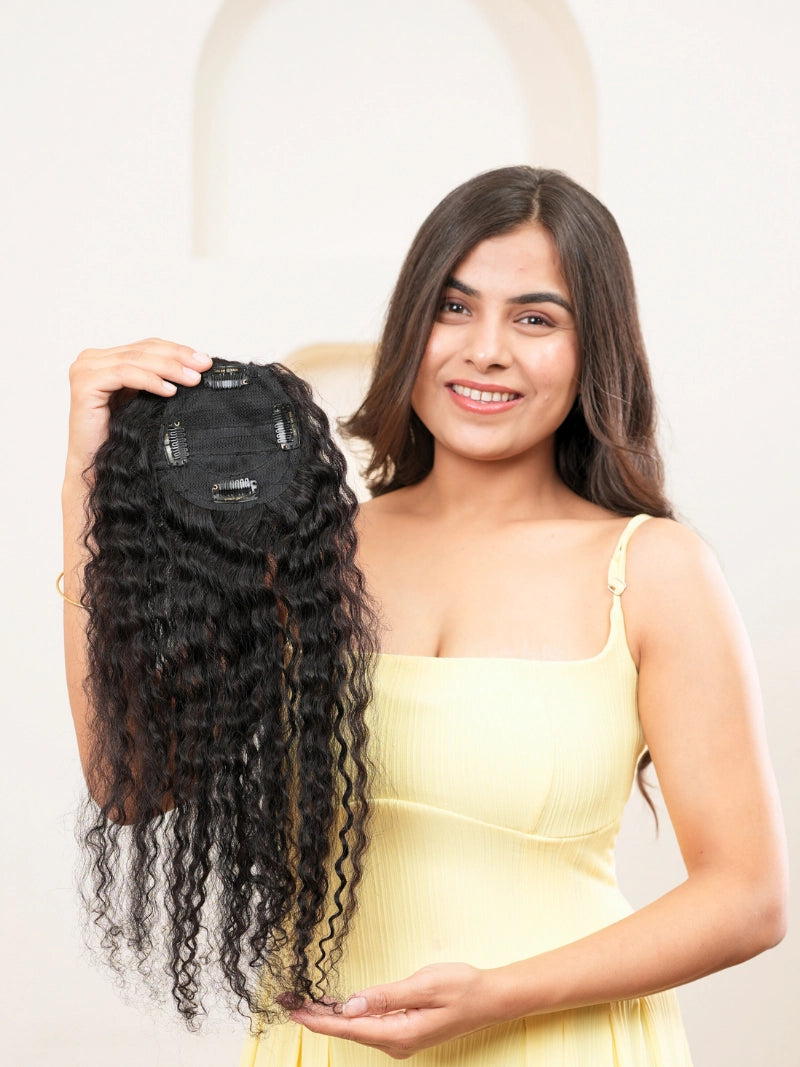 Shop 100% Human Hair Toppers for Women Online - Backcomb Hair Topper In ...